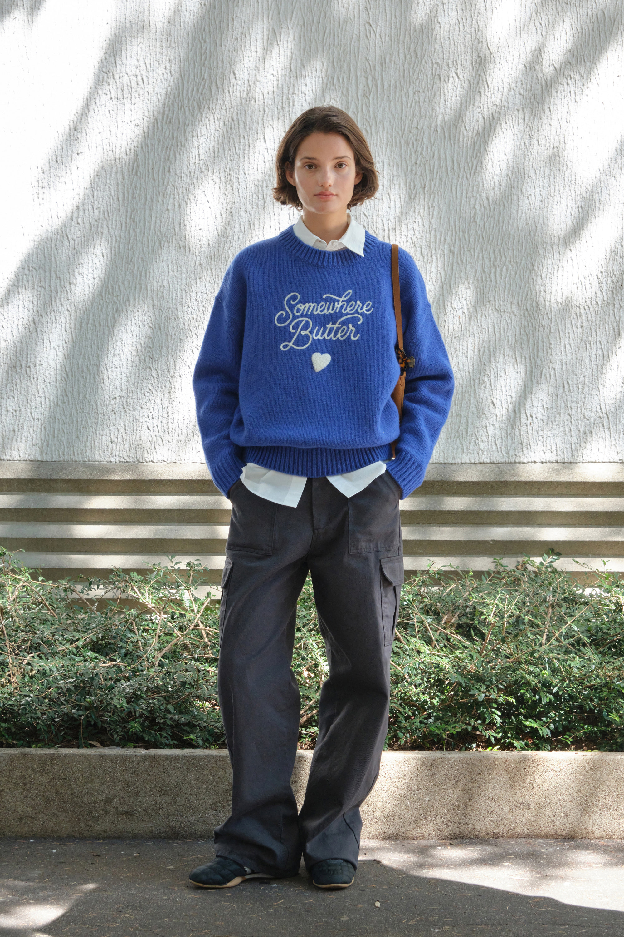10.31 출고 Boucle Heart Wool Knit - Cobalt Blue - SOMEWHERE BUTTER.